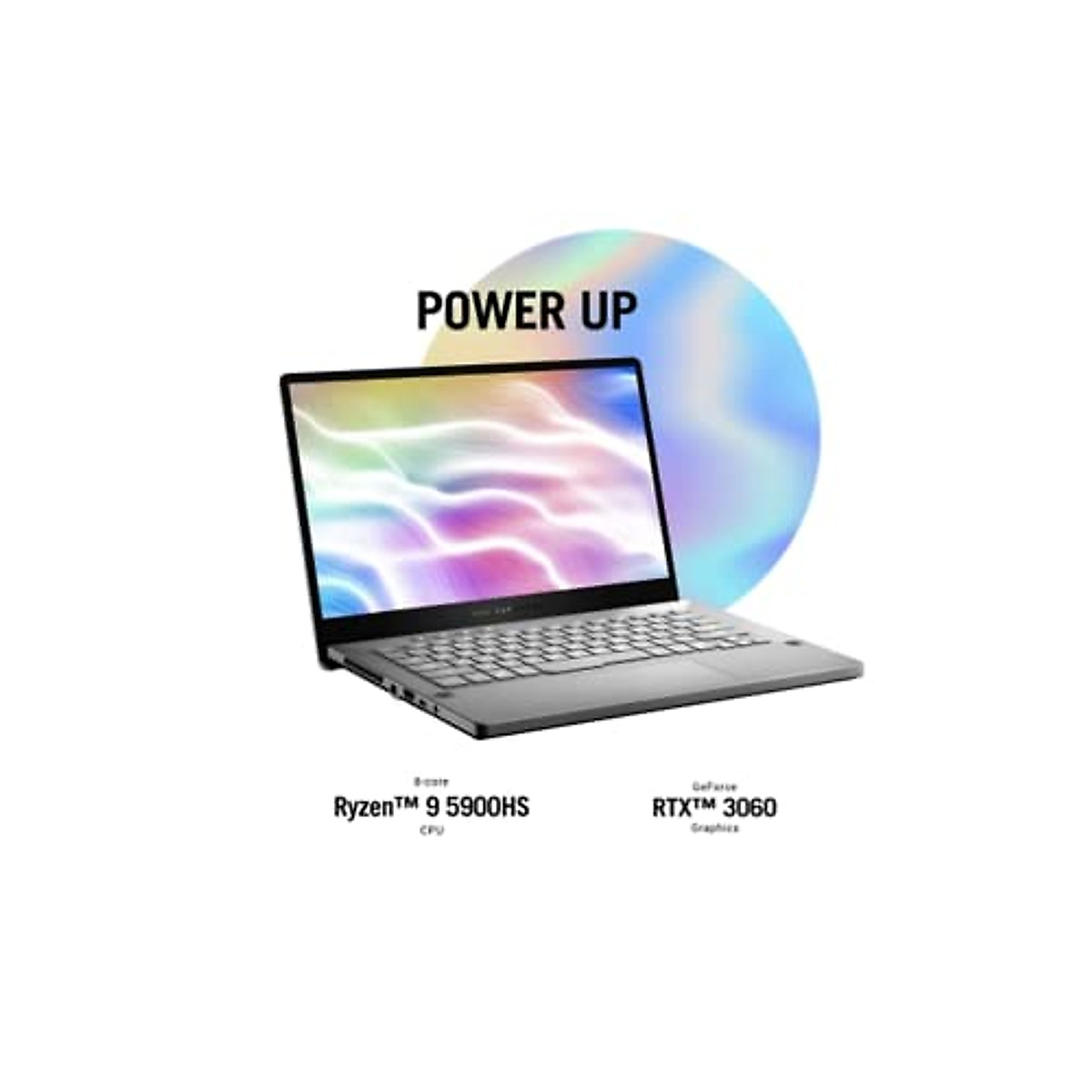 ASUS ROG Zephyrus G14 Ultra Slim Gaming Laptop, 14" 120Hz QHD Display(2560x1440),AMD Ryzen 9 5900HS,NVIDIA GeForce RTX 3060,16GB RAM | 1TB PCIe SSD, Fingerprint Reader, Windows 10, Moonlight White