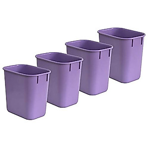 Acrimet Wastebasket Bin 13QT (Plastic) (Purple Color) (Set of 4)