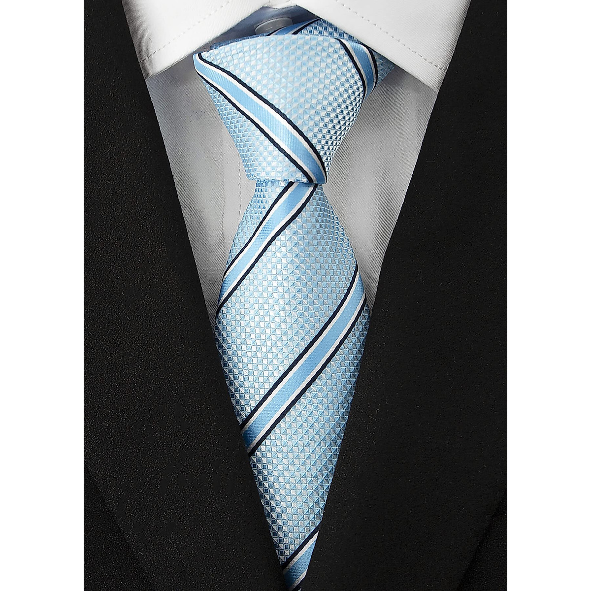 Adulove Men's Necktie Classic Silk Tie Woven Jacquard Neck Ties 9 PCS