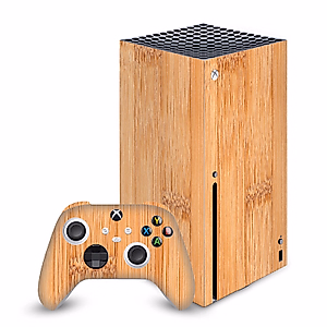 Head Case Designs Officially Licensed PLdesign Light Brown Bamboo Art Mix Vinyl Sticker Gaming Skin Decal Cover Compatible With Xbox Series X Console and Controller Bundle