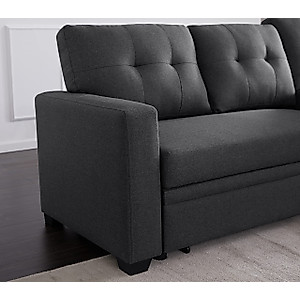 FANYE L-Shaped Reversible Sleeper Sectional Sofa Modern Living Room Corner Convertible Sofa&Couch with Pull Out Sleep Couch Bed and Storage Chaise for Home Office Apartment Living Room