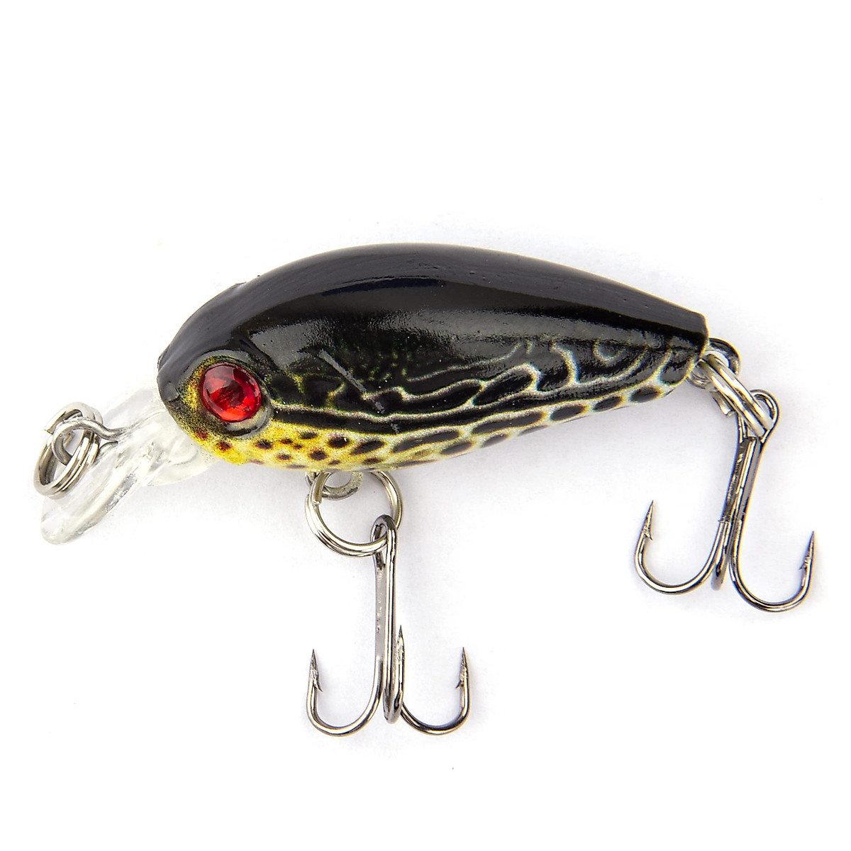 Crankbaits Fishing Lures Baits，Mini Fishing Lure Swimbaits Micro Crank Baits Topwater Lures for Freshwater Saltwater Bluegill Pumpkinseeds Trout Perch with Tackle Boxes (M01)