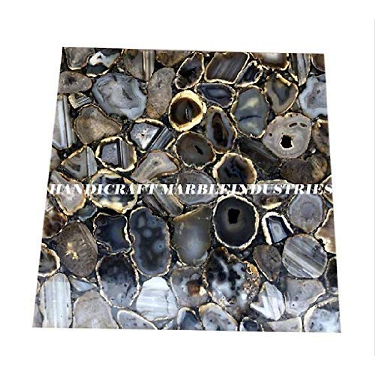 Natural Agate Stone Square Coffee Table Top, Breakfast Table Top, Hallway Table Top, Natural Agate Stone Square Centre Table Top, Family HeirLoom, Piece Of Conversation