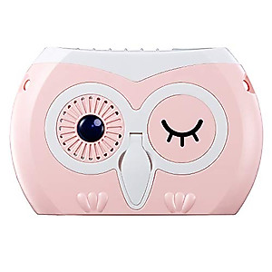 Ysmlife Handheld Mini Fan, Eyelash Extension Fan, Battery Powered Portable Fan, Rechargeable Personal Fan, Small Neck Fan with Lanyard USB Charging Cable for Travel Desk Lash Face Neck(Pink)