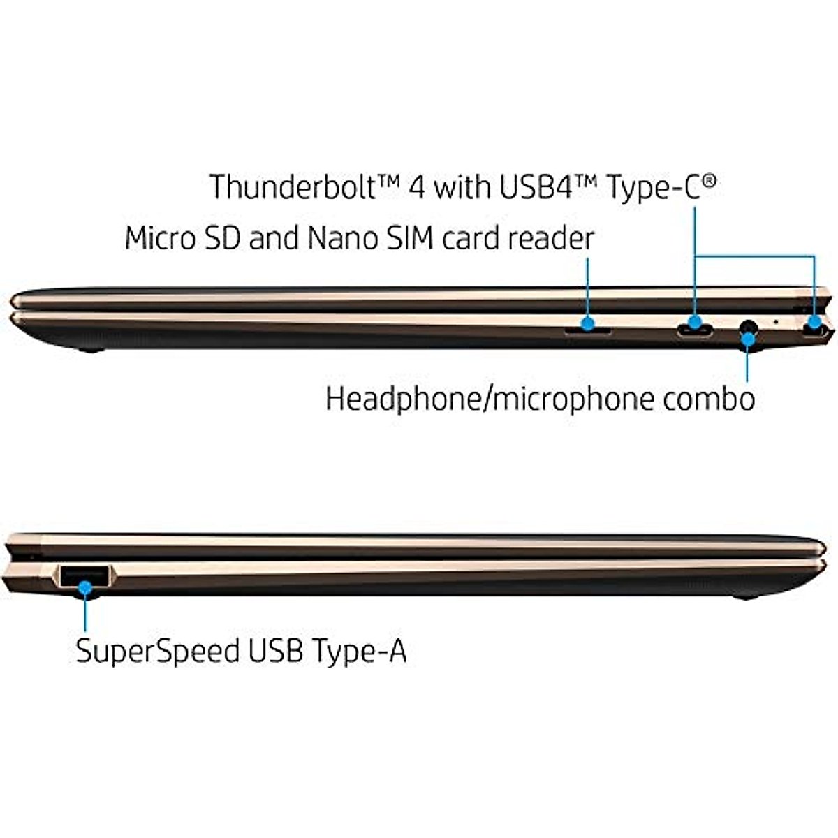 HP 2022 Spectre 2-in-1 Laptop 13.5" 3K2K OLED Touchscreen EVO 11th Intel Core i7-1195G7 Iris Xe Graphics 16GB DDR4 1TB SSD Wi-Fi 6 Thunderbolt 4 Backlit KB w/ FP and Pen Windows 11 Pro w/RATZK 32GB