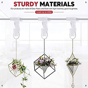 Hilitchi 30Pcs Ceiling Hooks Clips Kit Including 15Pcs Transparent Hinged Ceiling Hooks & 15Pcs T-bar Squeeze Clips Set for Hanging Decorations at Office, Classroom, Home, Mall, Special Events