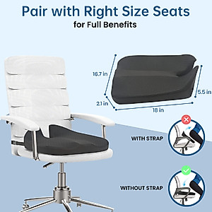 GSPSCN Ergonomic Memory Foam Seat Cushion, Driver Seat Cushion Pad to Improve Driving View,Non-Slip Sciatica & Back Coccyx Tailbone Pain Relief Pillow - Office Chairs,Car Seat,Wheelchair Cushion