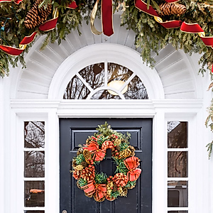 LucyPhy 4 Pack Magnetic Wreath Hanger Wreath Holder Wreath Hanger Hook for Metal Front Door for Metal Door Refrigerator BBQ Grill Tool Box