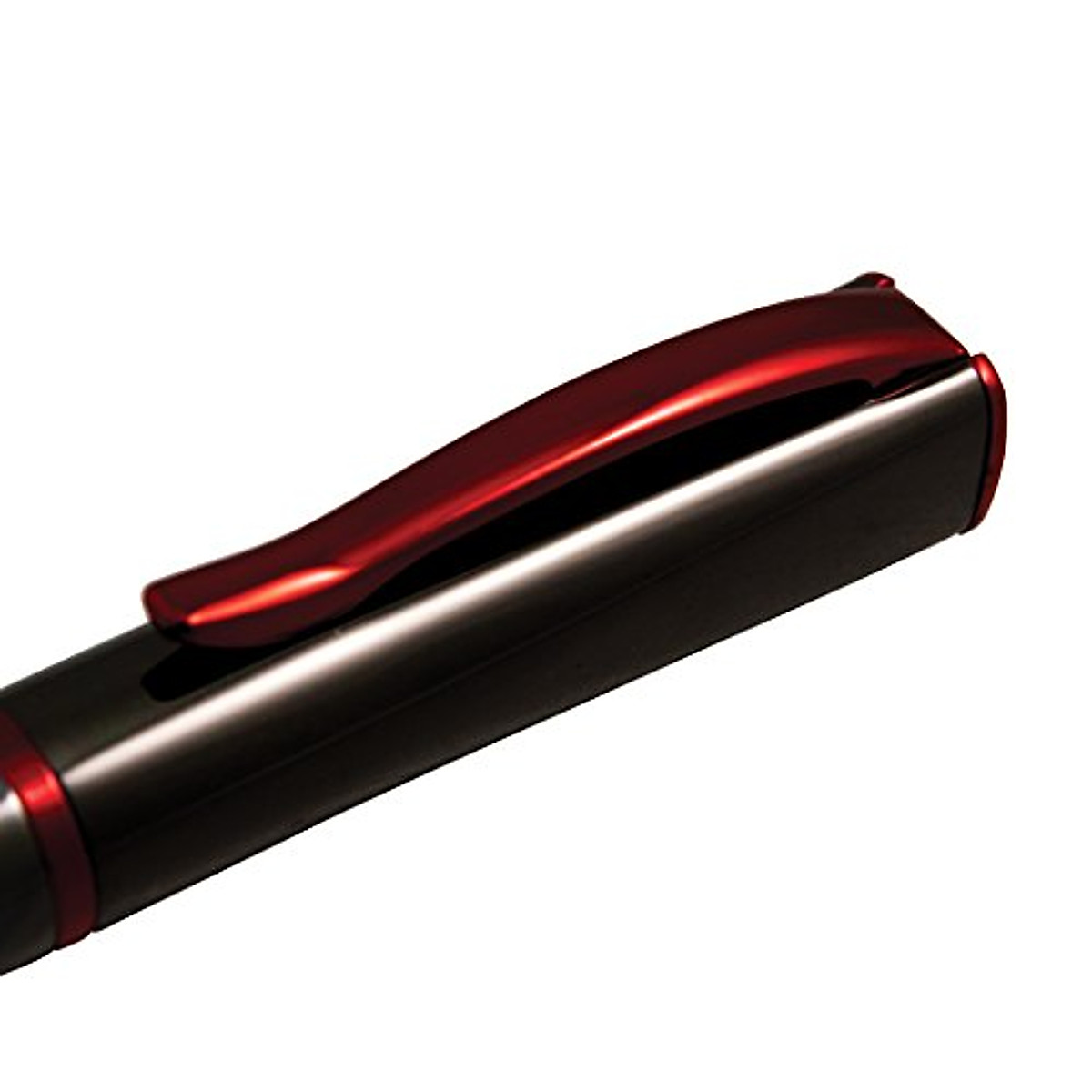 Monteverde Impressa, Fountain Pen, Gun Metal w/Red Trim, Medium Nib