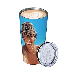 OAEWRE Gavin Actors Casalegno Stainless Steel Mug Insulated Tumbler Coffee Mugs with Lids and Straw Double Wall Vacuum Cup 20oz