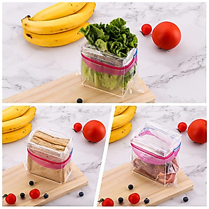 ICICUL Food Storage Bag Stand/Filling Zip Lock Freezer Bag Stand/Baggy Rack Holder/Hands-Free Spill Prevention，Compatible with Gallon, Quart, Sandwich Bag (2 Pack)