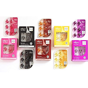 Ellips Hair Vitamins Travel packs No Need to Rinse – with Argan Macadamia Avocado Oils – Vitamins A C E Pro Vitamin B5 – Best Hair Oil Conditioner for All Hair 2020 version (Pink)