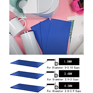Sublimation Tumblers Wrap for Cricut Mug Press, 3 Thicknesses Silicone Wraps Suitable for Skinny Tumblers Sublimation 9.8 x 4.7 Inch