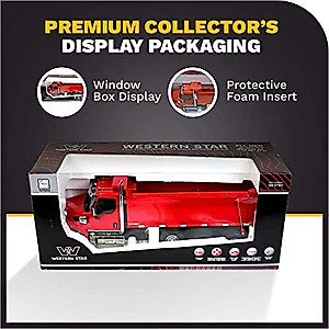 Diecast Masters RC Truck Western Star 49X RC Dump Truck | Fully Functional Radio Control Truck | 1:16 Scale Model Semi Truck, Remote Control Truck | Diecast Model 27007