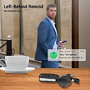 Key Finder, Bluetooth Tracker Locator Pairs with Apple Find My, Item Finder for Keys,Wallet,Pets and Suitcase, 400ft Range Smart Tracker Tags,iOS only (NOT Compatible with Android), Black&White 2Packs