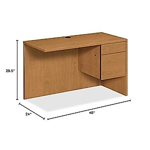 HON 10515RCC 10500 Series L Workstation Return, 3/4 Height Right Ped, 48w x 24d, Harvest