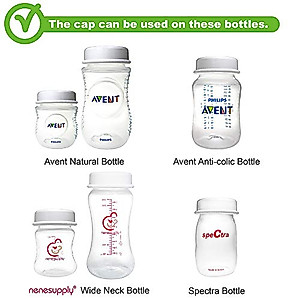 Nenesupply Caps Lids Compatible with Spectra Bottles Avent Bottles and Nenesupply Bottles Replace Spectra Bottle Cap Avent Bottle Cap Wide Neck Bottle Cap Compatible with Spectra Pump Parts Spectra S2