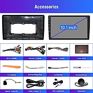 Android 10.0 [2GB+32GB] Car Radio Compatible for GMC Acadia Savana Chevrolet Silverado Avalanche, 10 Inch Touch Screen with GPS/FM/WiFi/USB, Support SWC, Wireless Carplay/Wired Android Auto
