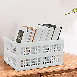 Yarebest 3-Pack 15 Liter Collapsible Crates, Folding Basket Bins for Storage