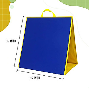 Topwon Felt Board for Kids, Folding Flannel Playboard Preschool Toddler Stories Boards, Animal Story Learning Double-Side Stand Flannel Board (Including Animal Felt)