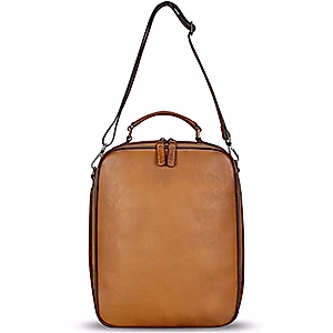 IVTG Genuine Leather BackpackVintage Knapsack Fashion Bookbag Handmade Retro Casual Satchel Daypack Purse (Brown)