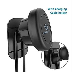 WixGear Magnetic Car Mount, Universal Stick On Mount (2 Pack) Dashboard Magnetic Phone Holder for Car, for Cell Phones and Mini Tablets with Fast Swift-snap Technology, Strong Phone Mount for Car