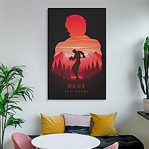 BLUDUG Japanese Anime Baki The Grappler Poster Hanma Baki Poster (20) Canvas Painting Wall Art Poster for Bedroom Living Room Decor20x30inch(50x75cm)