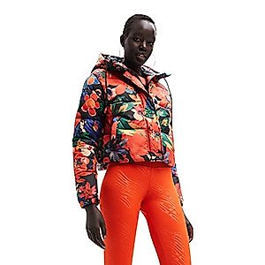 Desigual Women's Padded Short Overcoat, Material Finishes, XS