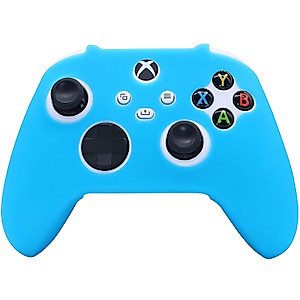 HLRAO Glow in The Dark Silicone Cover Skin for Xbox Series X Controller, Anti-Slip Soft Rubber Case Protector for Xbox Series S Controller with 6 Thumb Grip Caps Glow in The Dark.