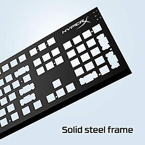 HyperX Alloy Elite 2 – Mechanical Gaming Keyboard, Software-Controlled Light & Macro Customization, ABS Pudding Keycaps, Media Controls, RGB LED Backlit, Linear Switch, HyperX Red,Black