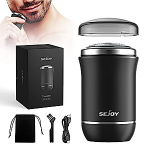 Sejoy Mini Electric Shaver for Men,Facial Hair Remover for Women,Pocket Size Washable Electric Razor,Wet Dry Beard Trimmer,Rechargeable,Portable,for Face, Arms, Legs,Suitable for Home,Car,Travel