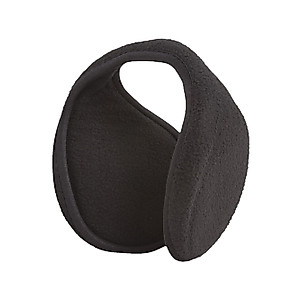 TOP HEADWEAR Wrap Around Fleece Winter Earmuff Ear Warmer Cover, Black