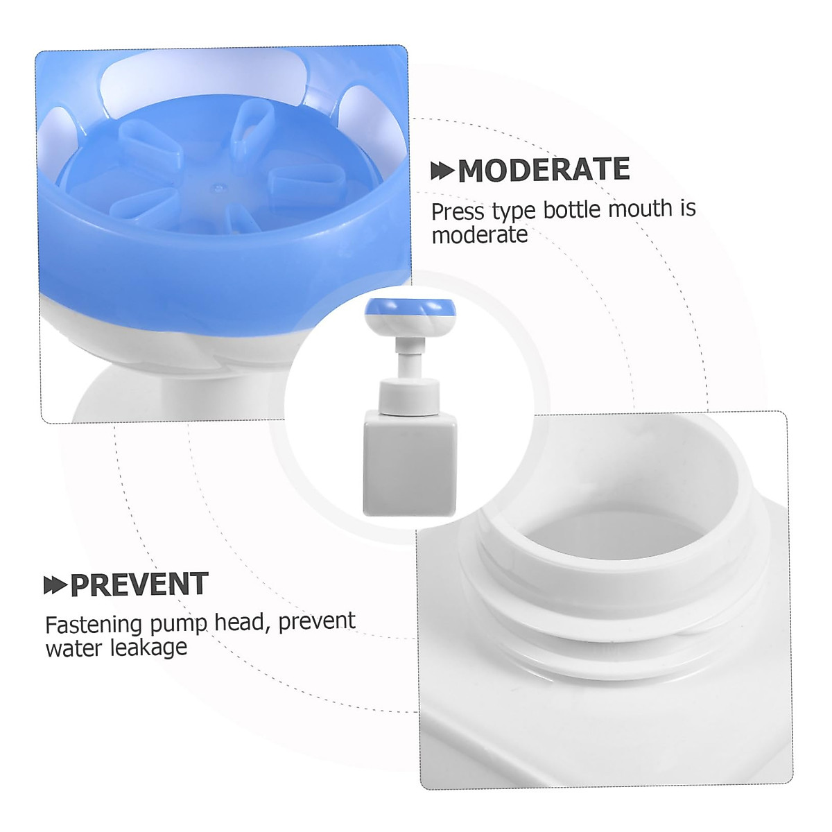 FRCOLOR Soap Pump Bottle Foaming Soap Dispenser 250ml Shampoo Refillable Bottle for Essential Oils Lotions Liquid Conditioner Blue