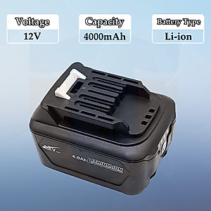 Replacement for Makita Battery 2XBL1041B with Charger DC10WD Compatible with Makita BL1015 BL1016 BL1020B BL1021B BL1040B 10.8V~12V Max 4000mah Li-ion CXT Battery 197394-3 197402-0 197393-5 197396-9