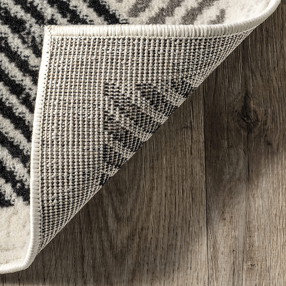 nuLOOM 12' x 15' Indoor Performance Area Rug, Stain-Resistnat, Pet and Kid Friendly, Durable, High-Traffic, Charline Grey/Ivory