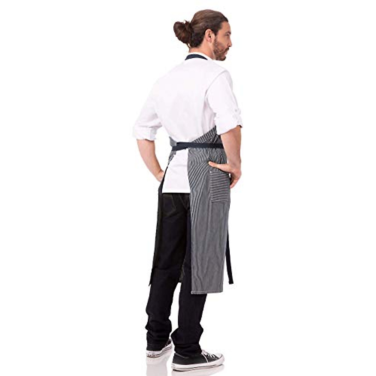 Chef Works Unisex Portland Chefs Bib Apron, Indigo Blue, One Size