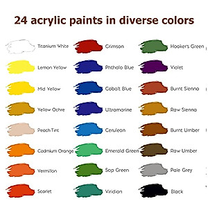Acrylic Painting Supplies, Acrylic Paint Set Safe Easy Coloring Waterproof User Friendly for Artist
