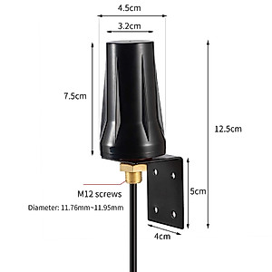 10dBi Outdoor 4G LTE Long Range Cellular Trail Camera Antenna with 16.4ft Low Loss KSR200 Cable for Trail Camera, Eifagur