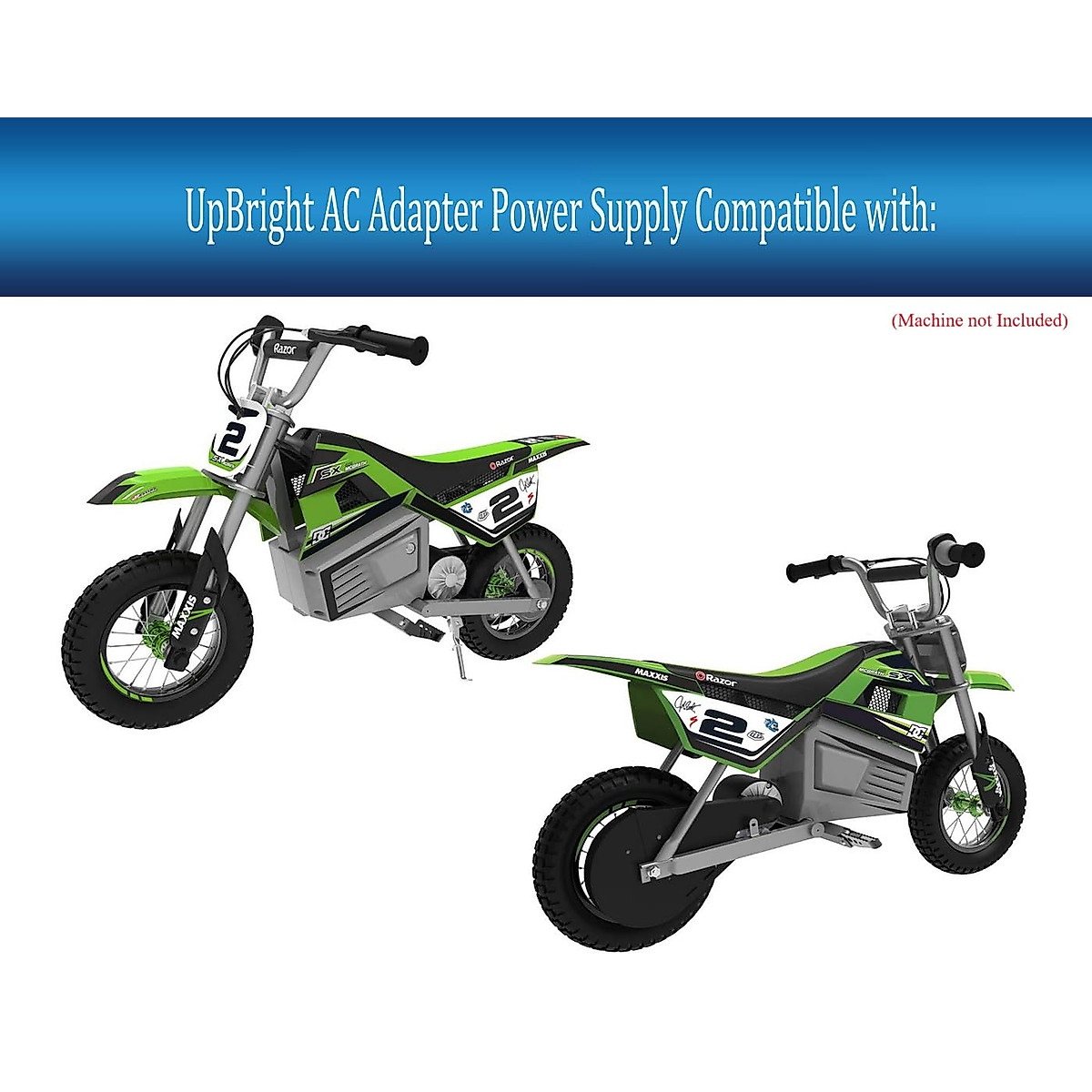 UpBright 3-Prong AC/DC Adapter Compatible with Razor SX350 SX 350 Dirt Rocket McGrath Electric Motocross Bike Scooter Kids Ride On 15128034 15128080 15173834 24V Lead-Acid Battery Power Supply Charger