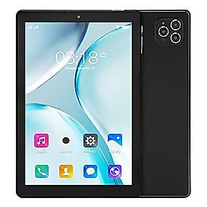 Airshi Office Tablet, Dual Camera 2 Card Slots HD Tablet US Plug 100-240V for Home (Black)