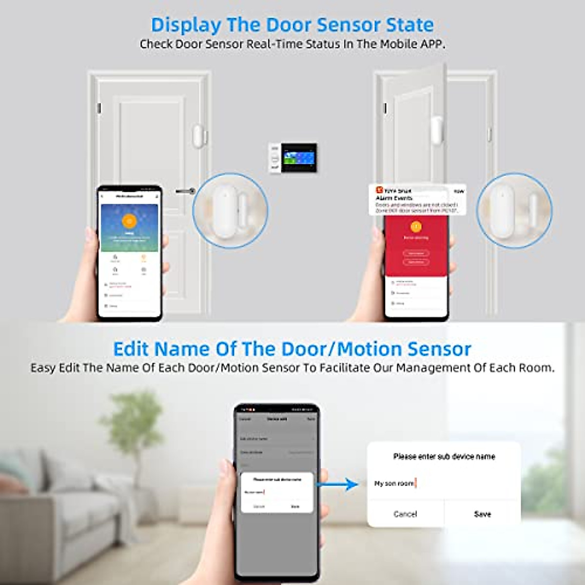 Home Security System, Wireless 4G WiFi Alarm System with 1080p Surveillance Camera, 4.3" Touch Screen Home Burglar Alarm Compatible with Alexa Google Home