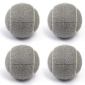 UOWGA 4PCS pre-Cut Tennis Balls, pre-Cut Walker Tennis Balls for Walkers, Furniture Legs Universal Glide Ball, Floor Protection，Grey