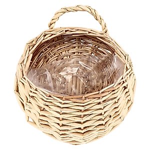 DOITOOL Wall Hanging Planter - Wicker Woven Wall Plant Holder Hanging Planters for Indoor Plants - Small Natural Hanging Plant Holder for Indoor Outdoor Home Decorations