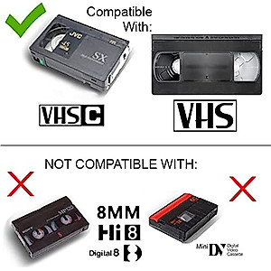 Panasonic VCR and VHS-C Adapter for VHS to DVD Transfer w/Remote, USB, HDMI (Mono)
