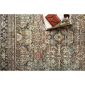 Loloi II Layla Collection LAY-03 Olive/Charcoal, Traditional 9'-6" x 14' Area Rug