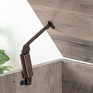 HOOBRO Storage Chest, 39.3" Toy Chest with Drawer, Wooden Storage Bench, Sturdy Entryway Bench Supports 220 lb, Shoe Bench, Safety Hinge, U-Shaped Opening, Easy Assembly, Greige BG710CW01