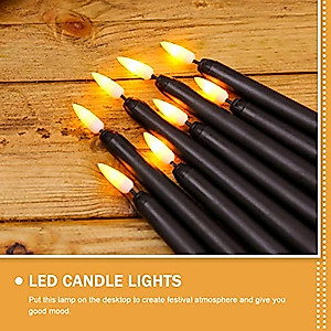 ABOOFAN 8pcs Candles, Adornments Holder Candle Home Lights Thanksgiving Decor House Decors Wedding Fake Tea Decorative Candles Tealight Tabletop Powered Props Lamps Desktop Realistic