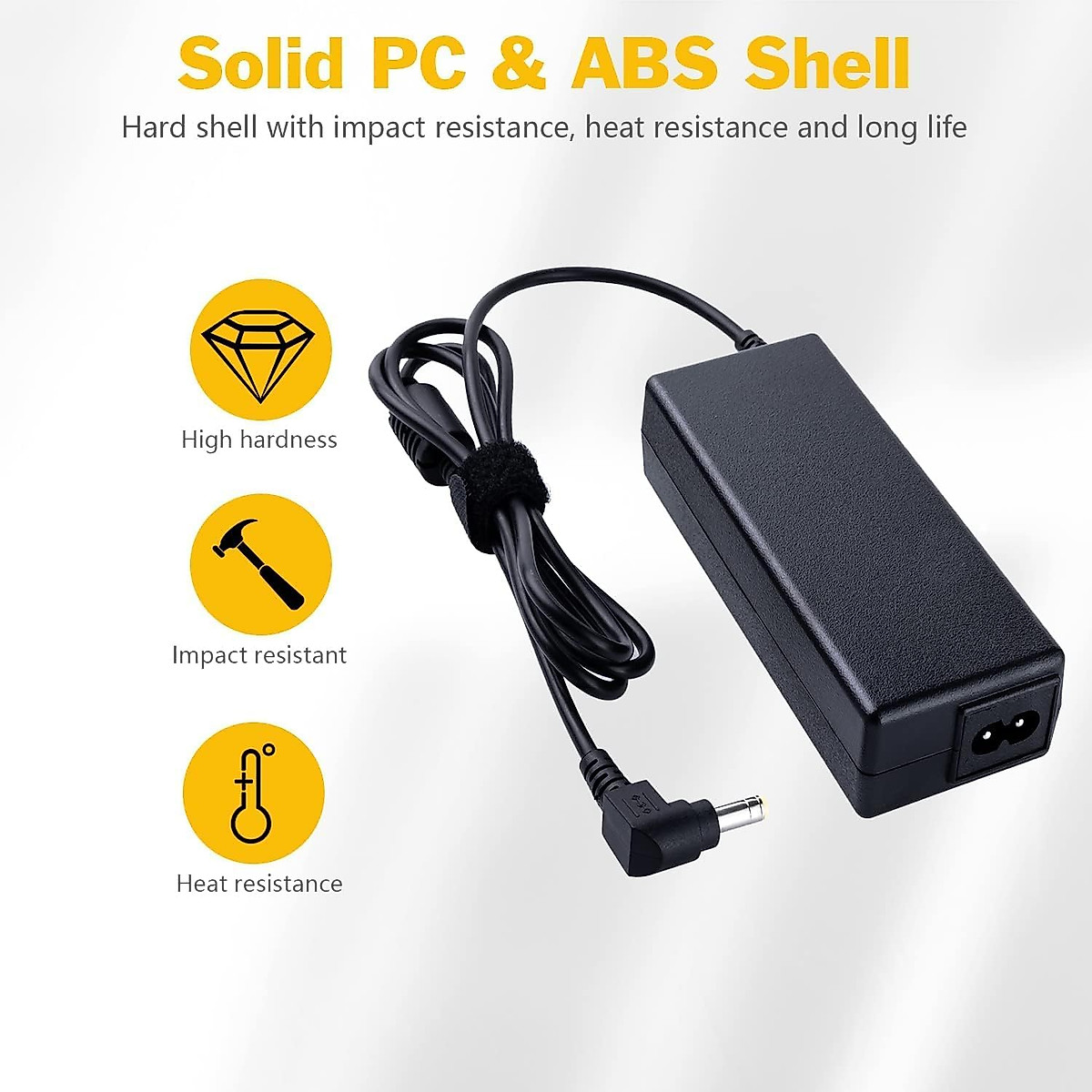 90W AC Adapter Laptop Charger for Toshiba Satellite C55 L505D L635 L645 L655 L655D L745 L755 L775 L855 L875 A105 A135 C655 C655D C675 C850 C855 L305 PA3714U-1ACA PA5177U-1ACA PA5035U-1ACA Power Cord