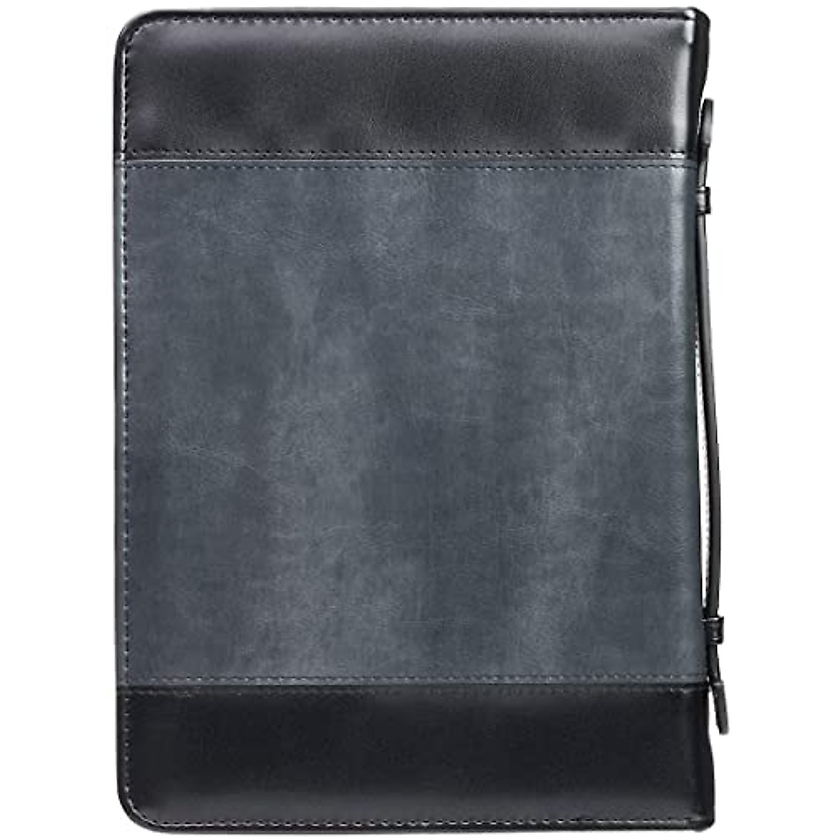 Custom Bible Cover for Men Two-Tone Joshua 1:9 Faux Leather Christian Gift for Father, Brother, Son, Grandpa, Grandson Laser Engraved Imprinting Your Text Name (Medium)