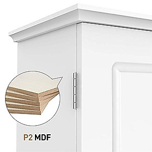 go2buy White Wall Mounted Cabinet Kitchen/Bathroom Wooden Medicine Hanging Storage Organizer